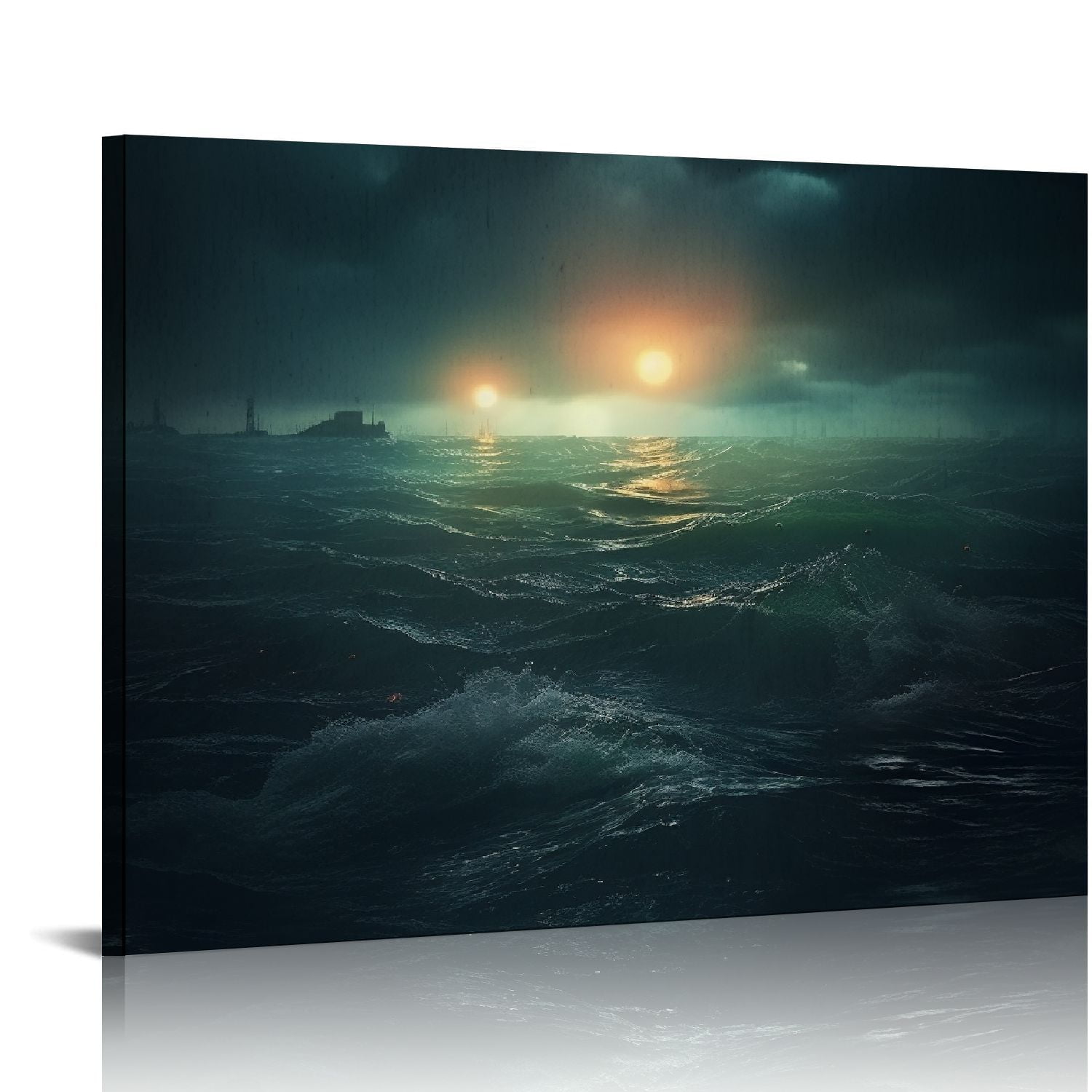 GOSMITH Calming Ocean Prints, Framed Ocean Prints, Dark Ocean ...