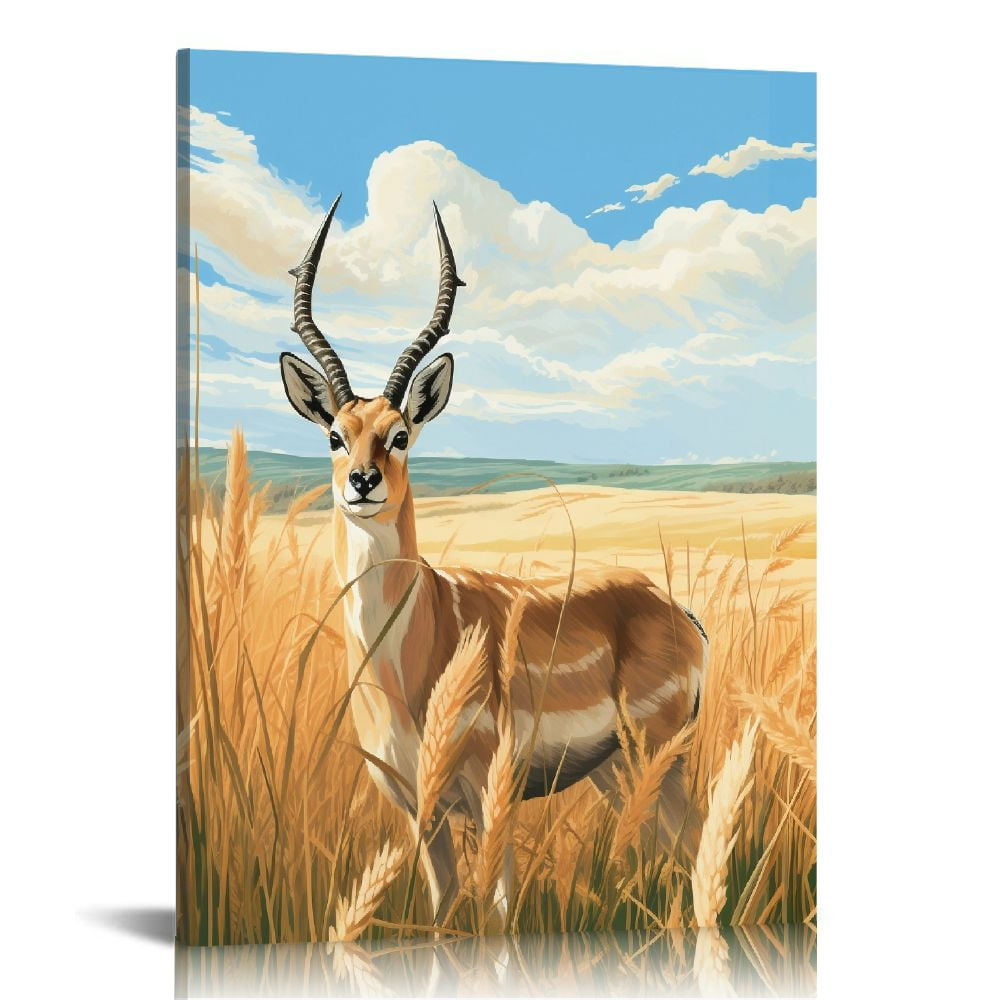 GOSMITH Canssape Spring Nature Wall Art Prints Green Mountain Poster ...