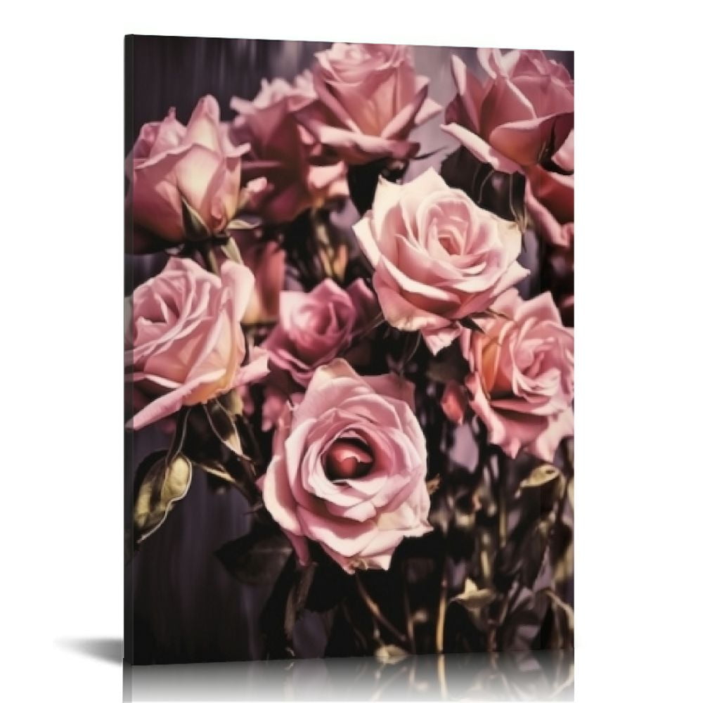GOSMITH Canvas Print Wall Art Bouquet of Washed Out Pink Roses Floral ...