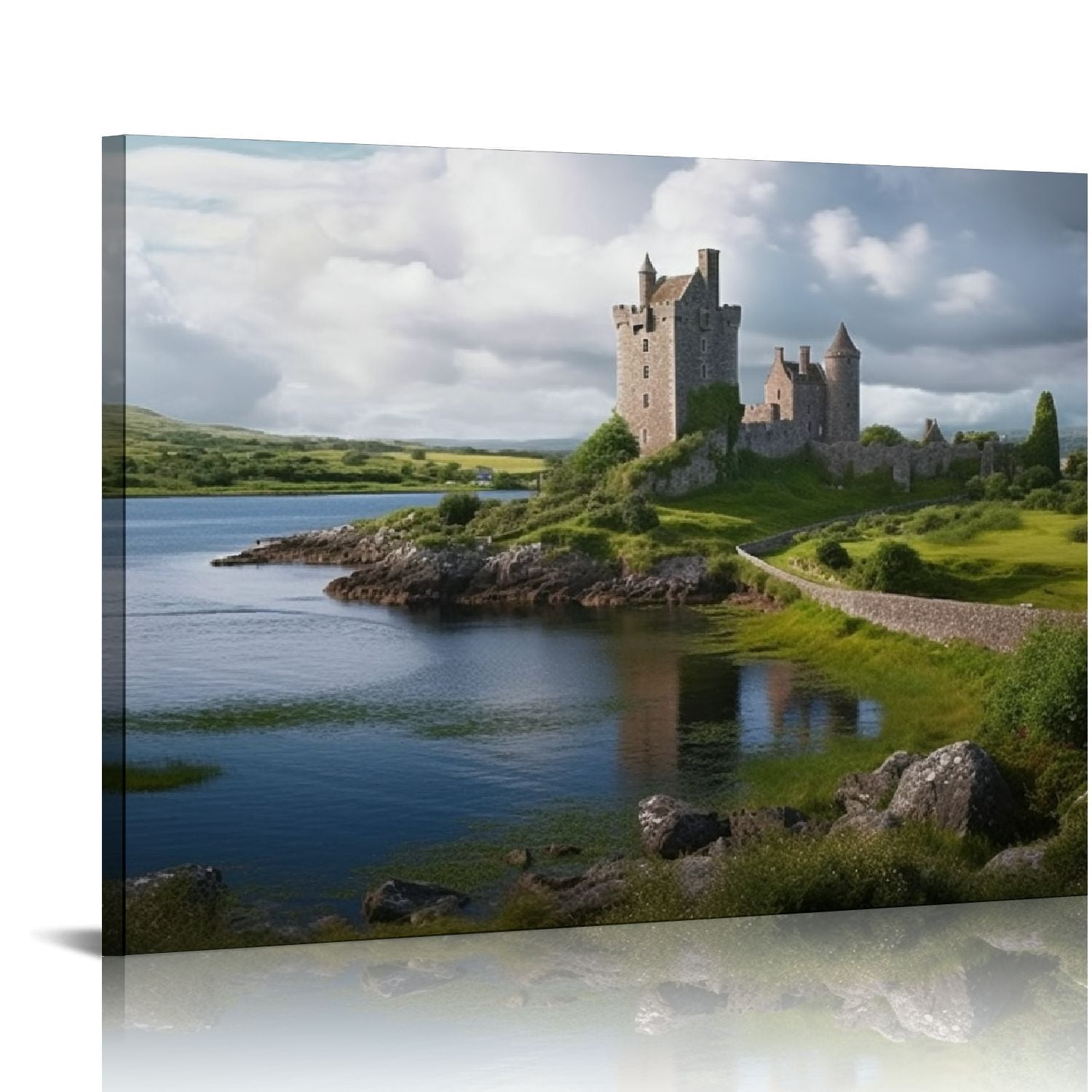 GOSMITH Canvas Print Wall Art View of Dunguaire Castle in Galway Ireland Nature Wilderness ...