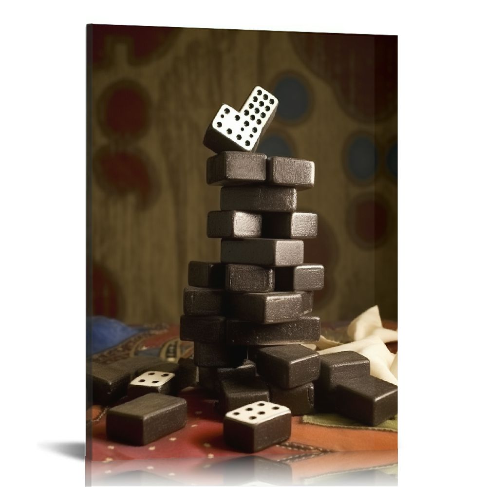 GOSMITH Canvas Prints Wall Art The Dominos Pictures Painting Canvas ...