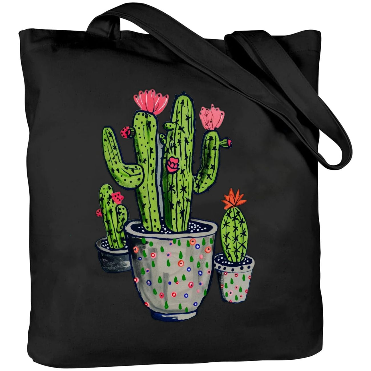 GOSMITH Canvas Tote Bag for Women Can't Touch This Cacti Succulents ...