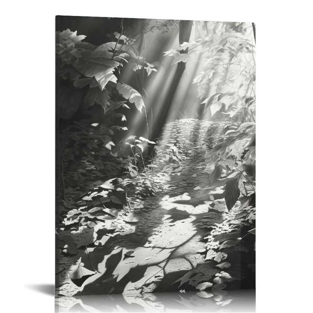 GOSMITH Canvas Wall Art Black and White Forest Picture Art Prints ...