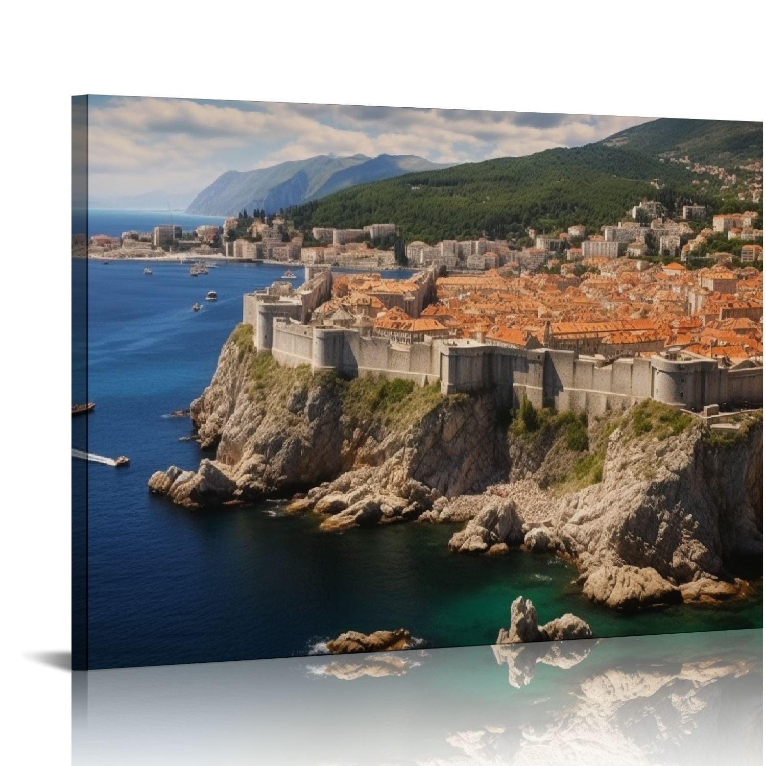 GOSMITH Canvas Wall Art Dubrovnik Coast Posters Pictures Wall Decor ...