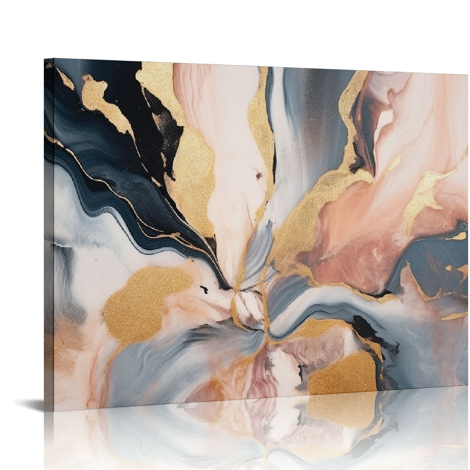 GOSMITH Canvas Wall Art Print Abstract 20x16in - 1pcs Home Decor Framed ...