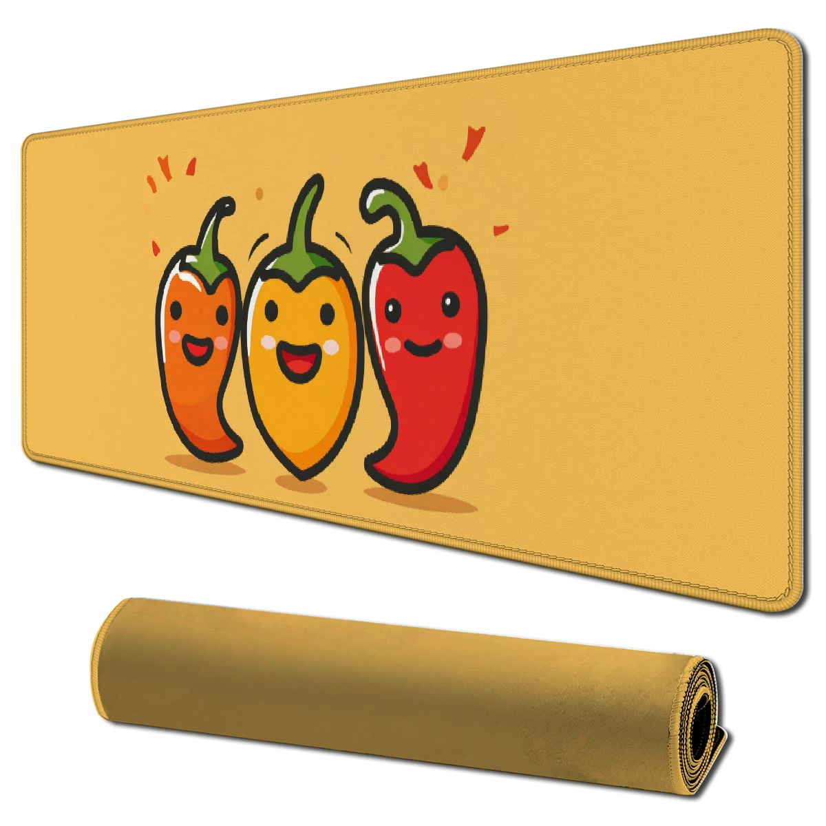 GOSMITH Cartoon Chili Peppers Cool Desk Pad for Keyboard and Mouse 31 ...