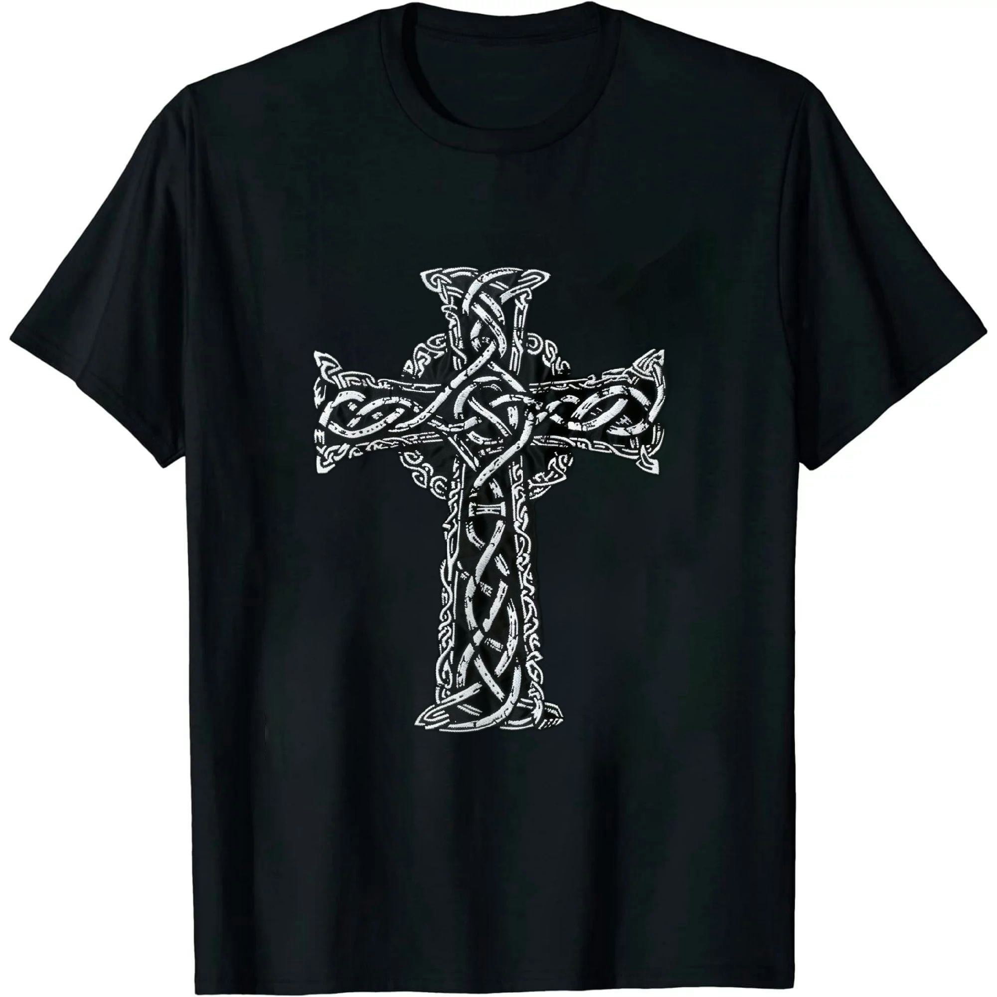 GOSMITH Celtic Cross Christian Trinity Knot Triquetra - Art on Back T ...