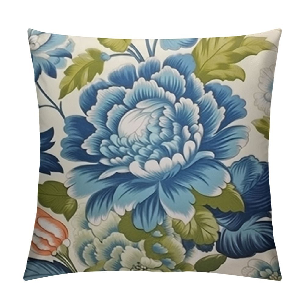 GOSMITH Chinoiserie Pillow Cover Navy Blue Throw Pillow Covers Green ... GOSMITH Chinoiserie Pillow Cover Navy Blue Throw Pillow Covers Green ...