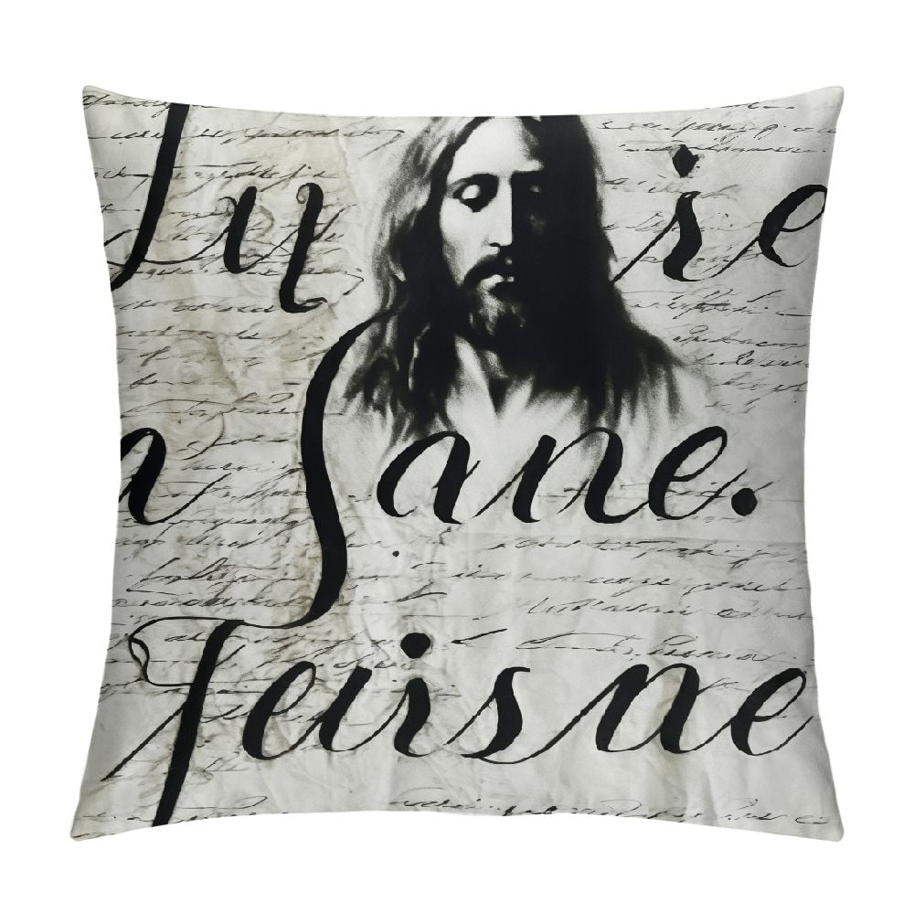 GOSMITH Christian Jesus Decor Pillow Covers,Jesus Pillow Covers ,I ...