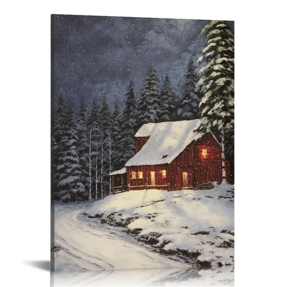 GOSMITH Christmas Canvas Wall Art, Christmas Framed Wall Art with ...