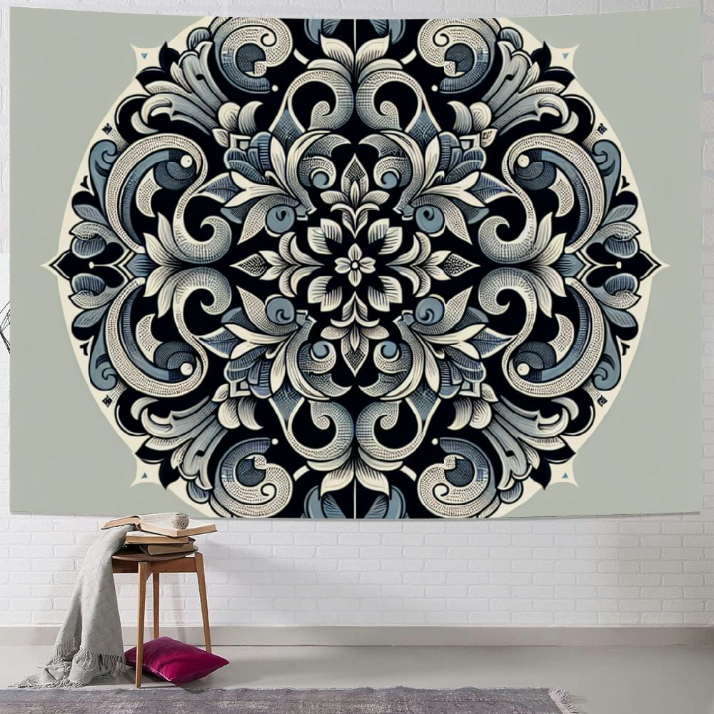 GOSMITH Clover Elegant Floral Flower Lucky Four-Leaf Clover Teal Grey ...