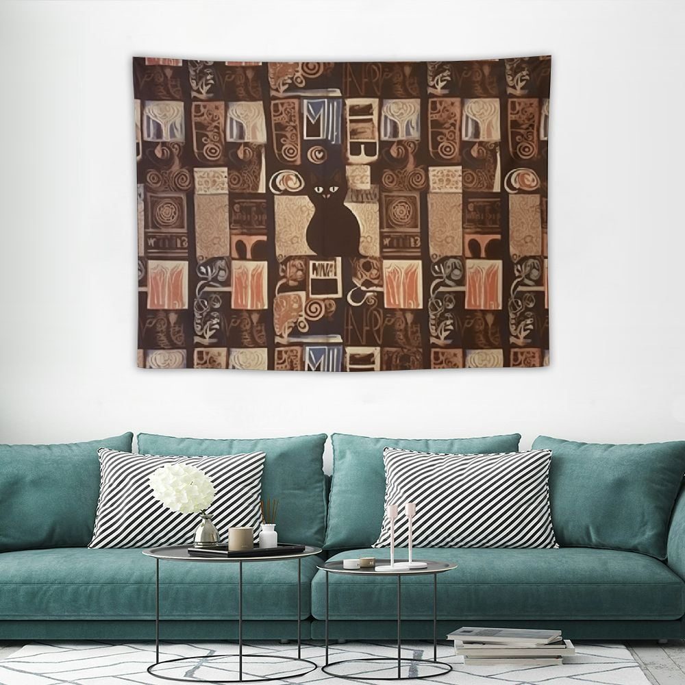GOSMITH Coffee Tapestry, Cafeteria Pattern with Hot Mocha Latte Milk ...