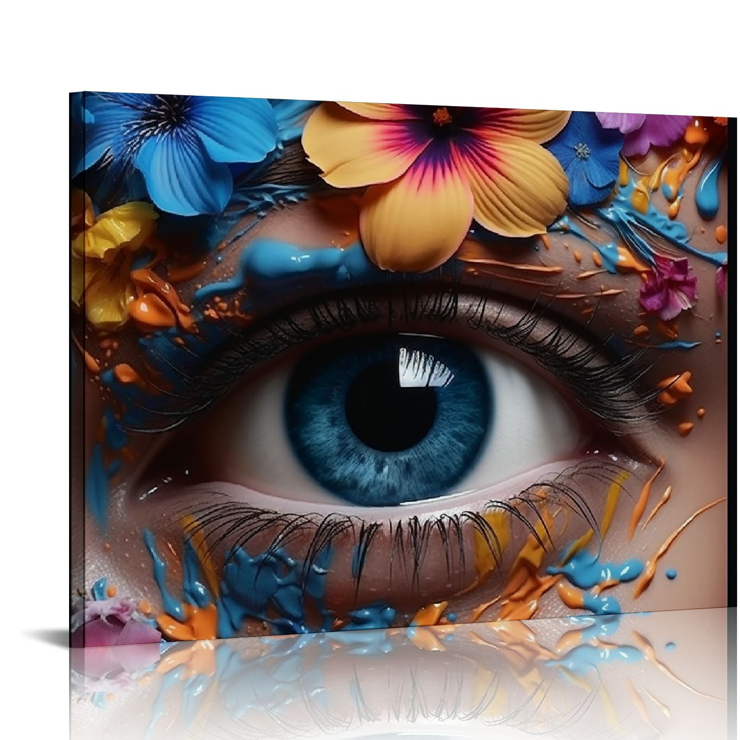 GOSMITH Colorful Eyes Canvas Painting, Eye Canvas Wall Art, Colorful ...