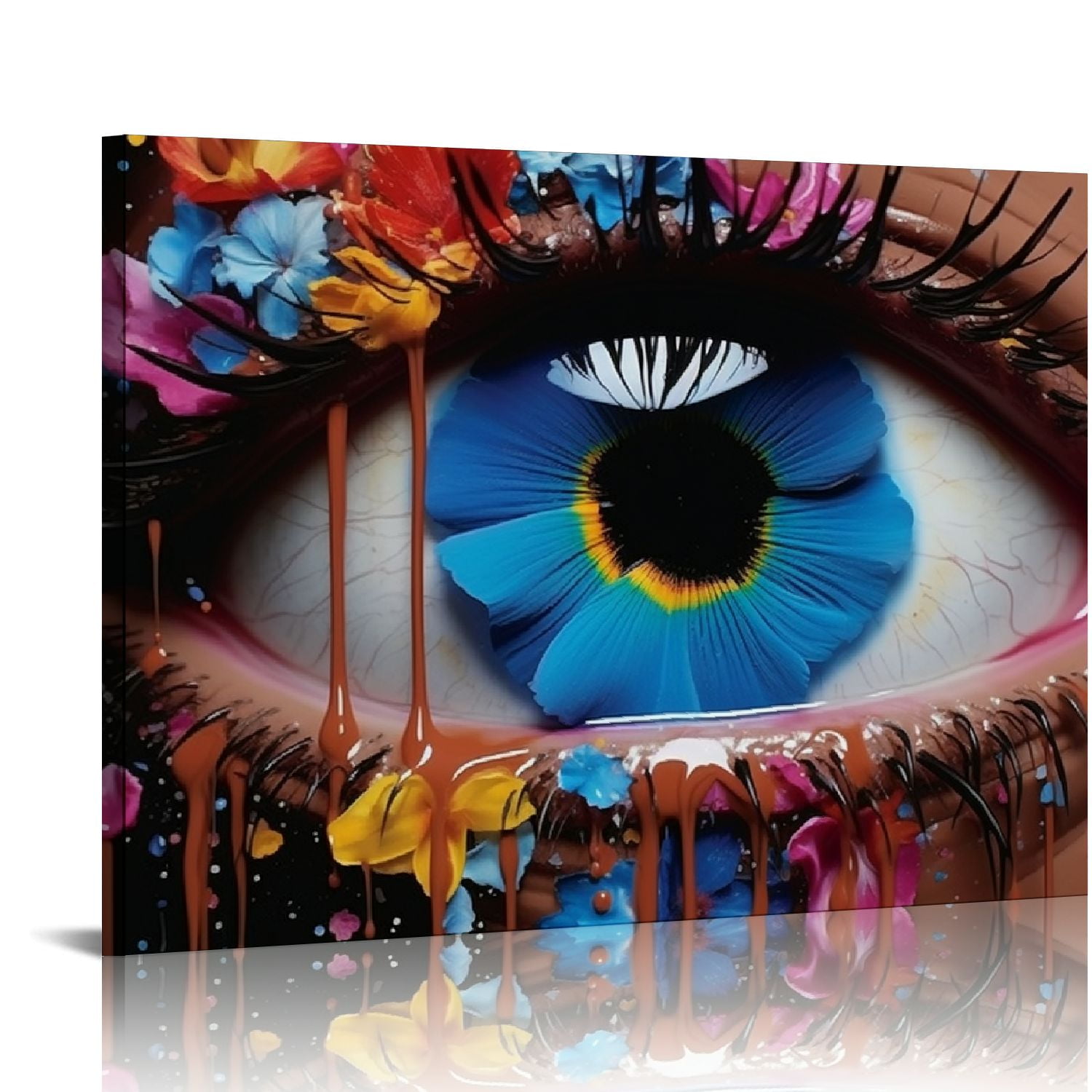 GOSMITH Colorful Eyes Canvas Painting, Eye Canvas Wall Art, Colorful ...