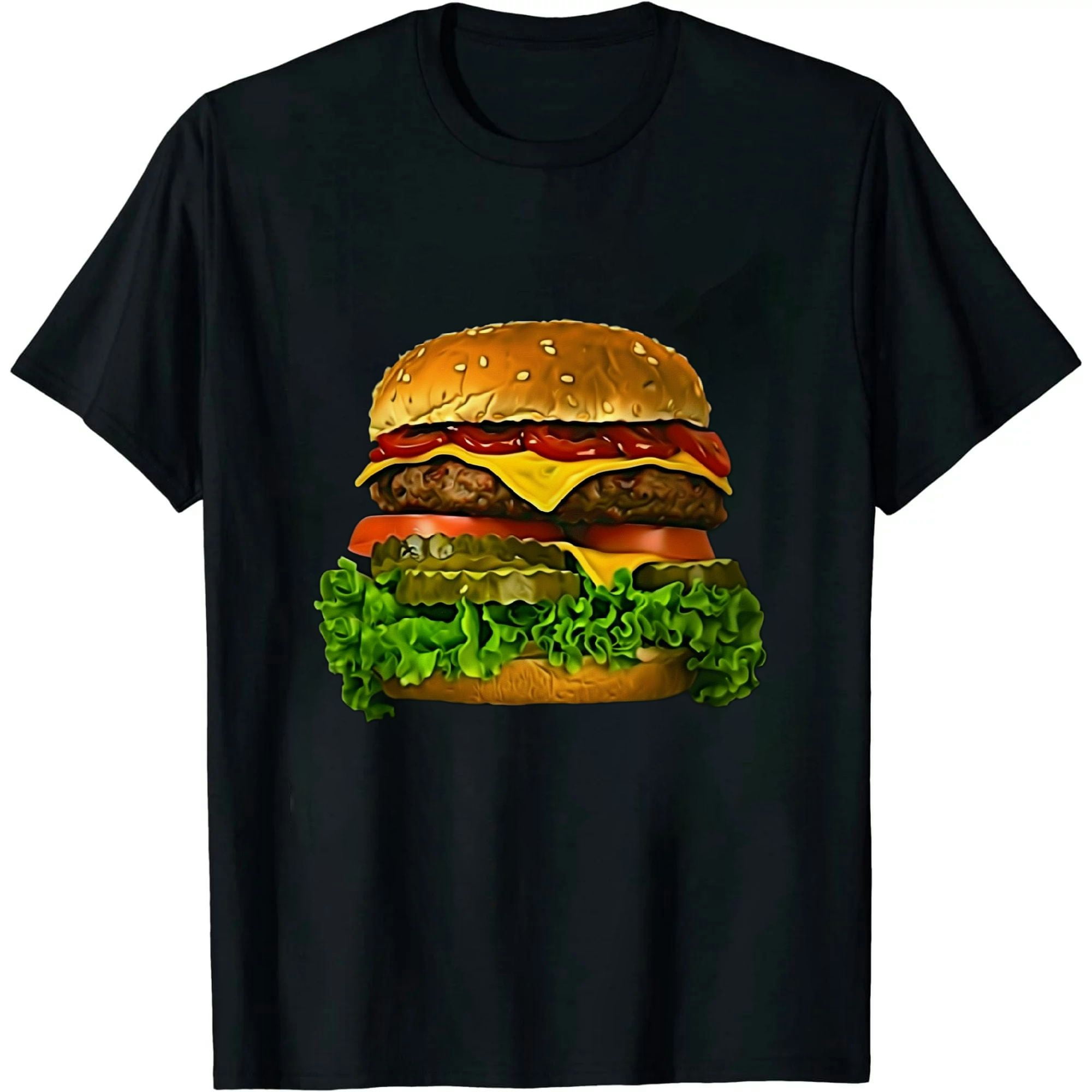 GOSMITH Cool Burger Art For Wpmen Hamburger Cheeseburger Lovers T-Shirt ...