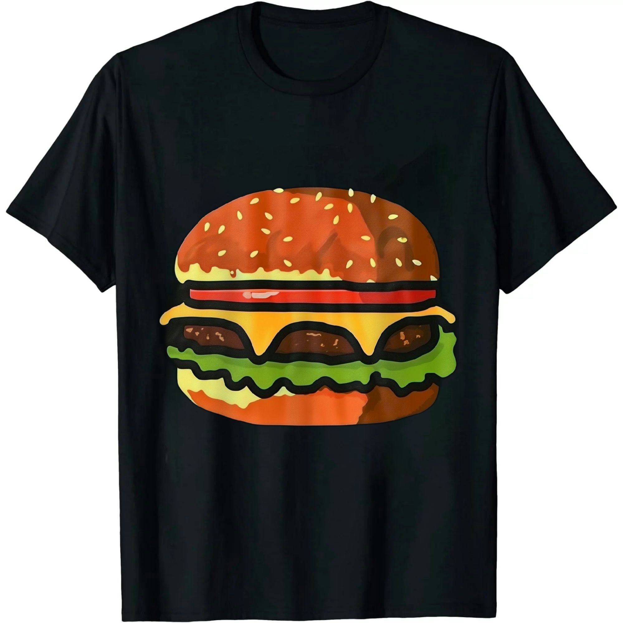 GOSMITH Cool Hamburger Art Men Women Minimalist Burger Cheeseburger T ...