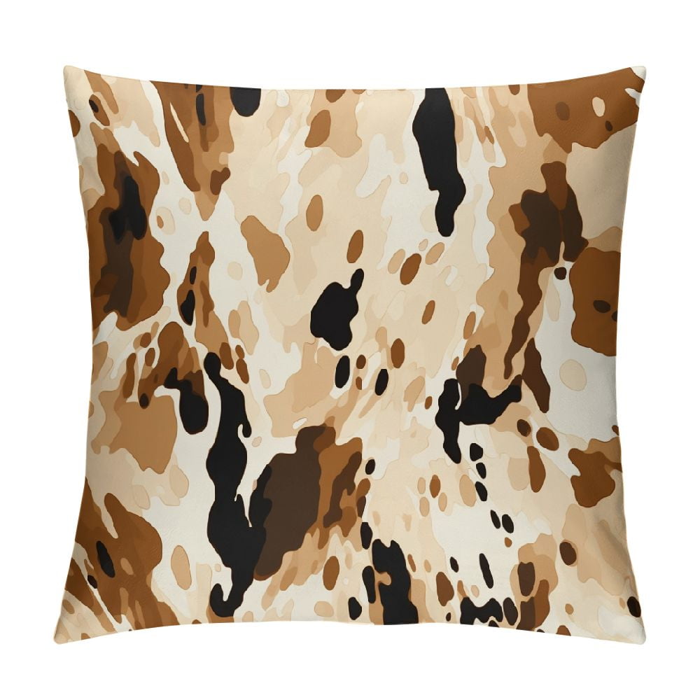 GOSMITH Cow Fur Throw Pillow Covers,Cow Lover Gifts, Cowgirl Teen Girls ...