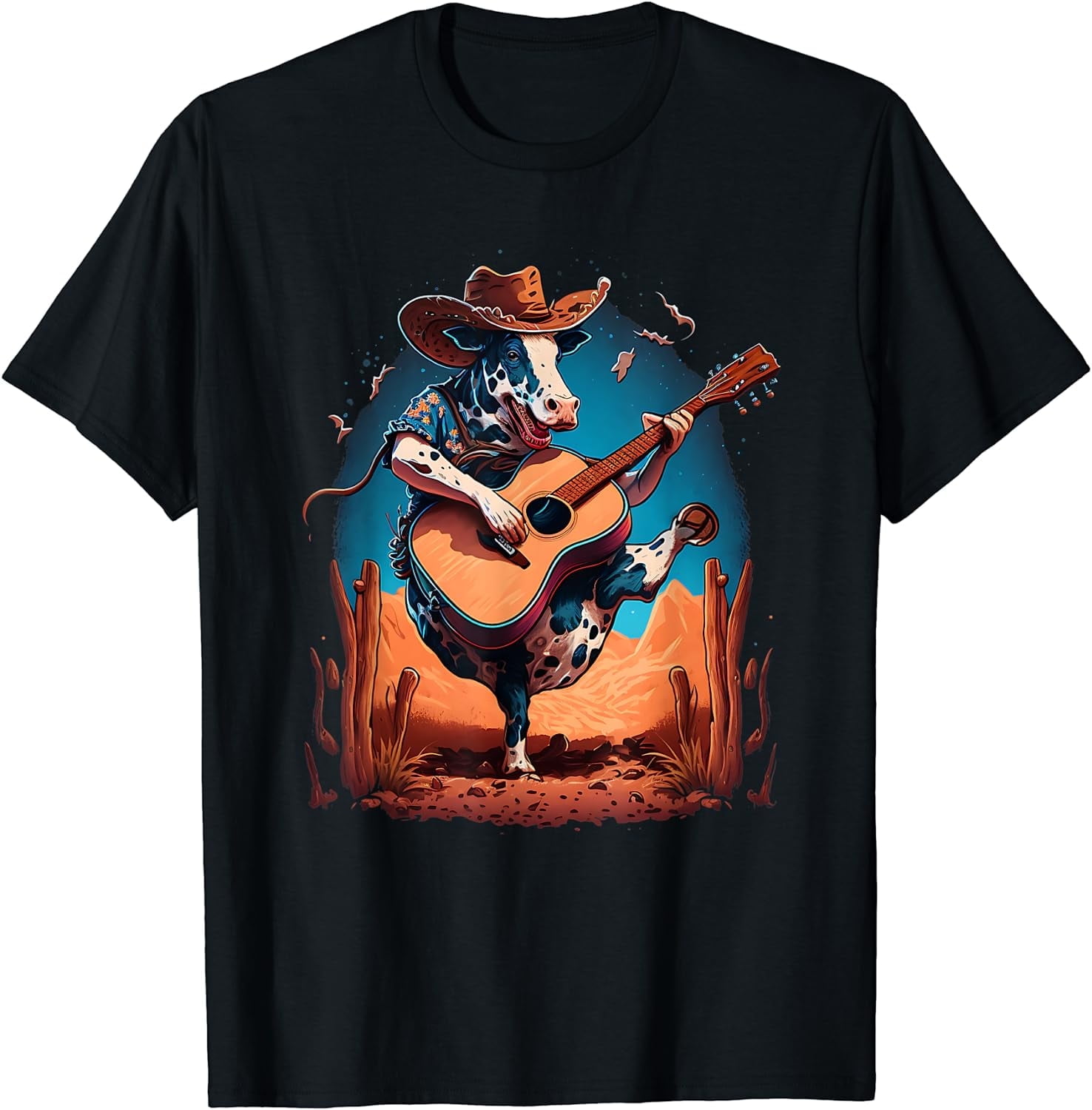 Leisuo Cow Western Cowboy Shirts For Men Women Country Music T-Shirt ...