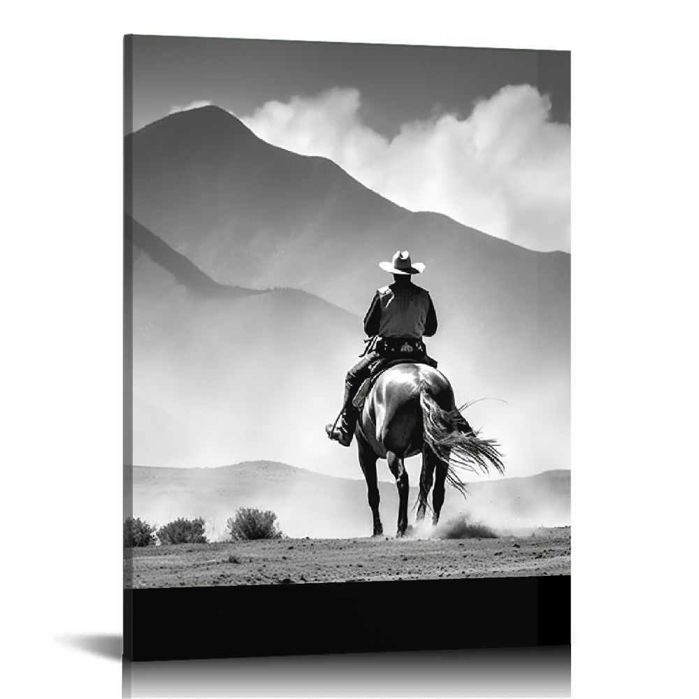 GOSMITH Cowboy Horse Wall Art Western Cowboy Poster Vintage Cowboy Wall ...