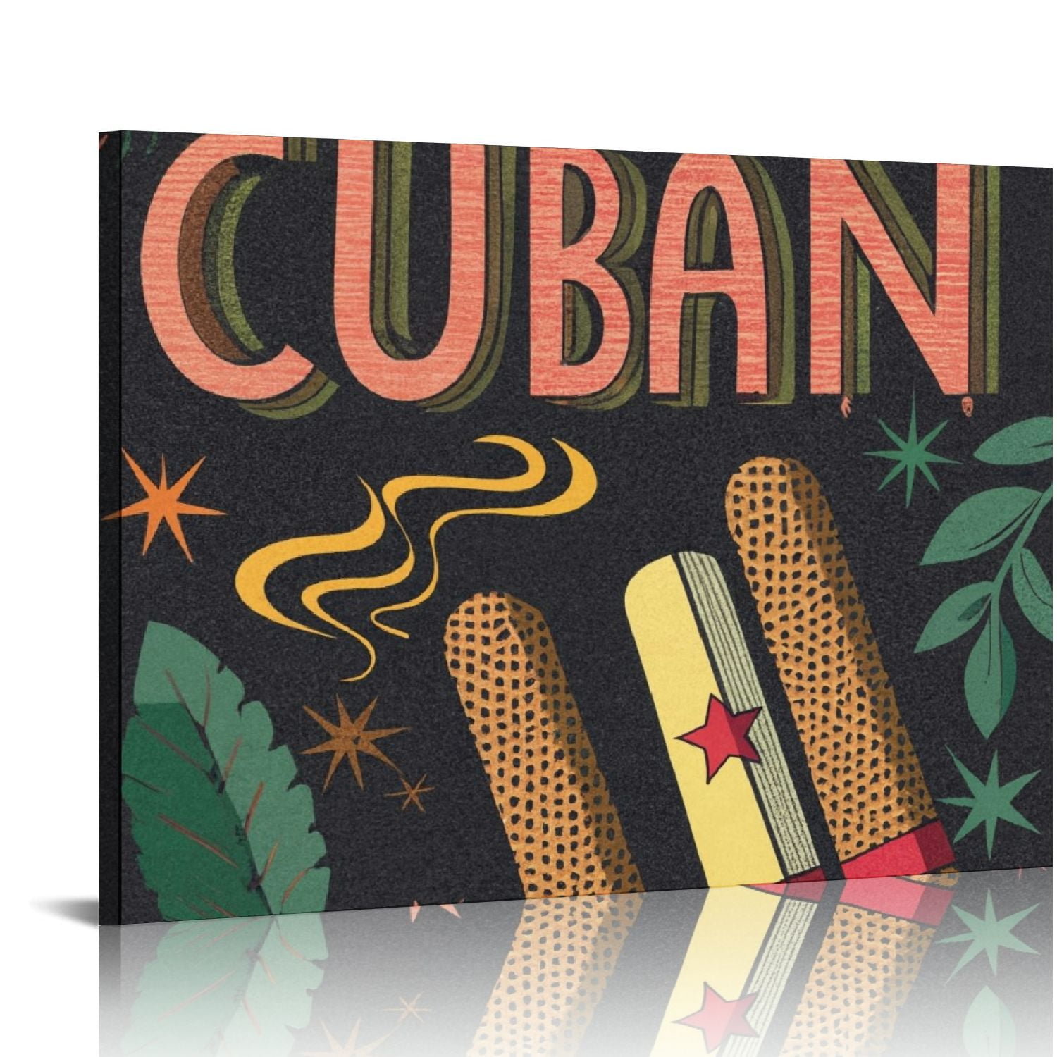 GOSMITH Cuban - Vintage Cigar Advertisement Canvas Wall Art Print, Cuba ...