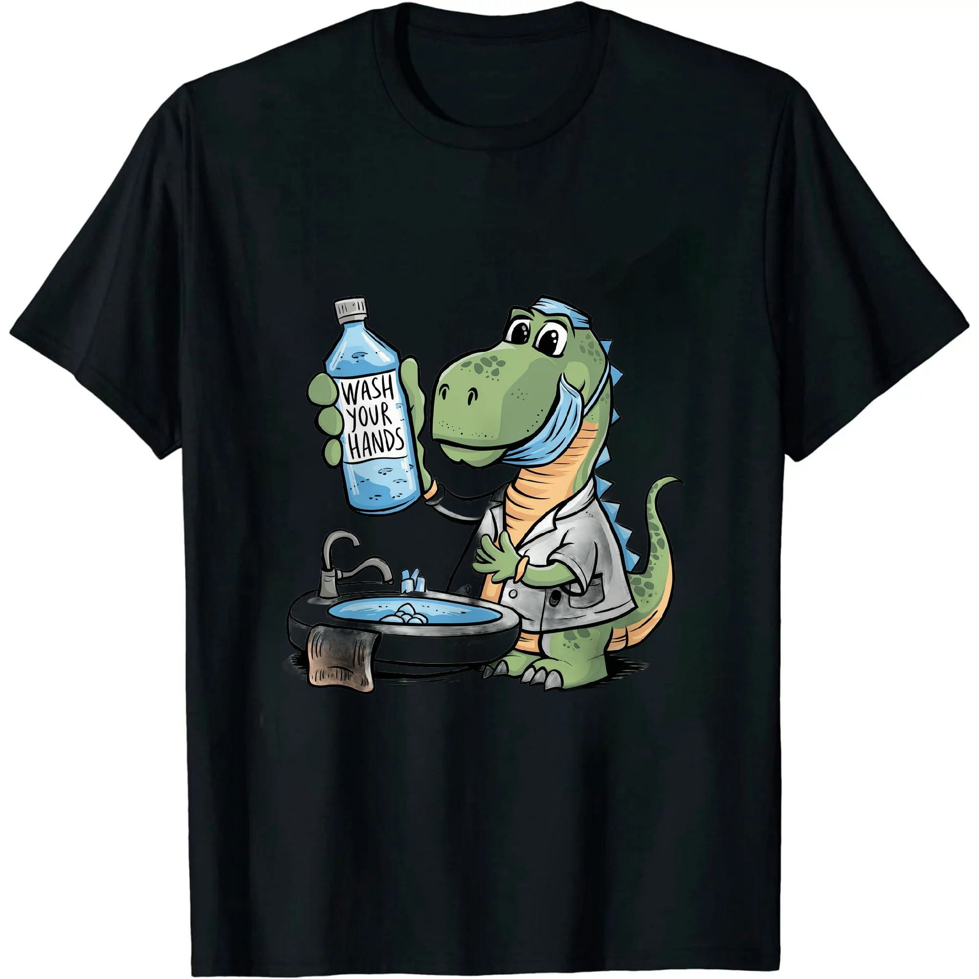 GOSMITH Cute Dino T-Rex Wash Your Hands T-Shirt - Walmart.com