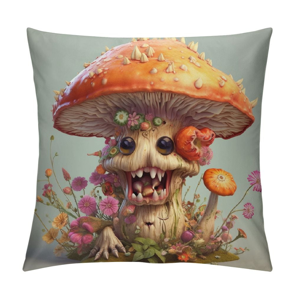 Gosmith Cute Mushroom Throw Pillow Covers Pillow Cover Set Of Mushroom