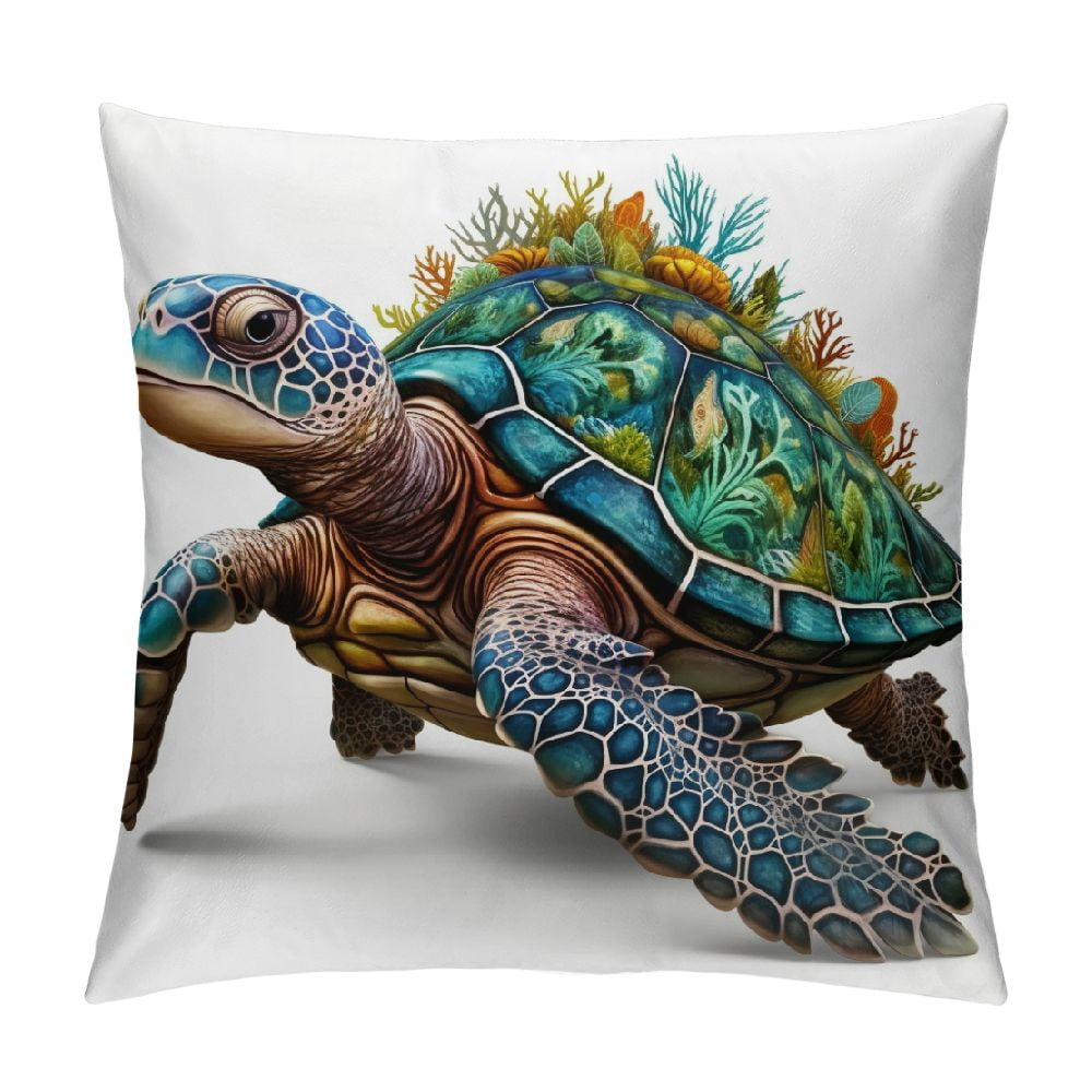 GOSMITH Cute Sea Turtles Pillow Covers Fall Pillow Cover Cushion Case ...