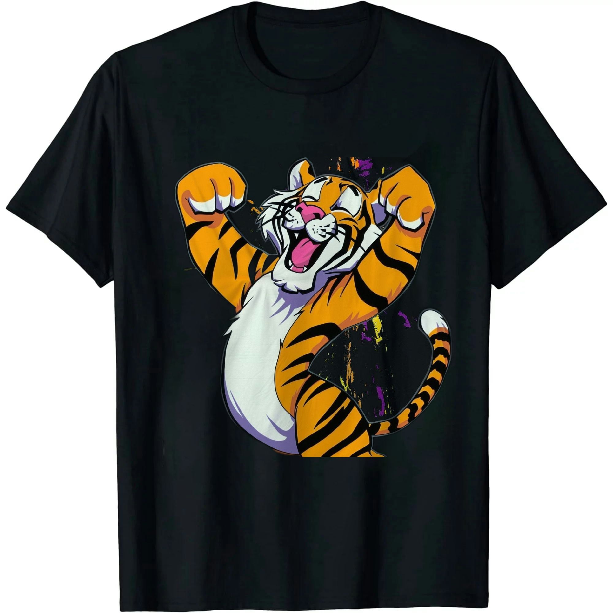 GOSMITH Dabbing Tiger Wildlife Safari Animal Lover Men Women T-Shirt ...