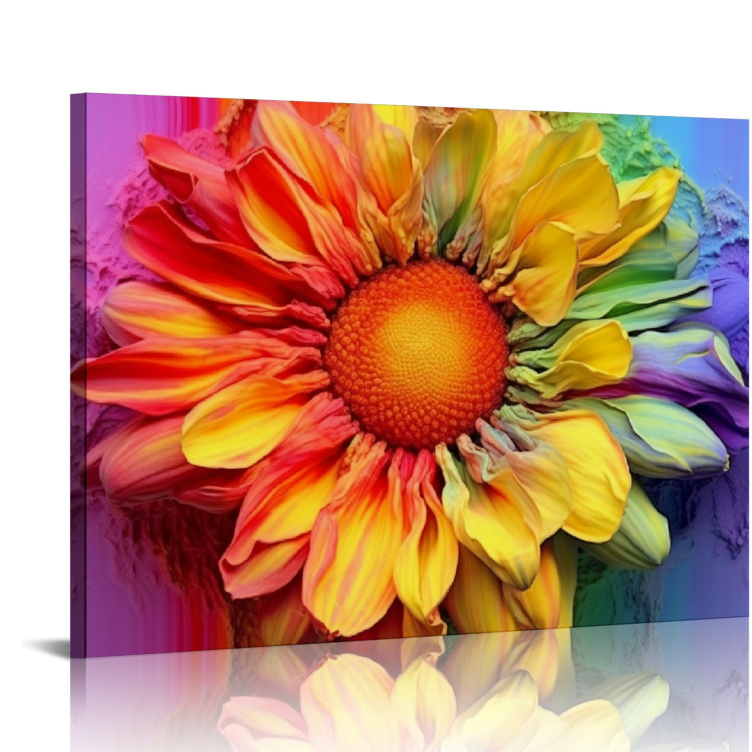 GOSMITH Daisy Flower Wall Art for Bedroom, Colorful Flower Wall Art for ...