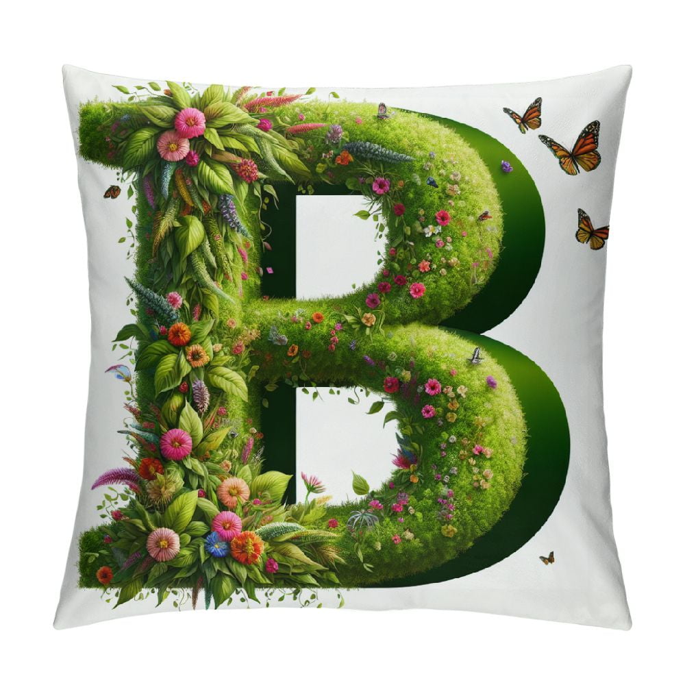 Leisuo Decorative Flower Pillow Case Rustic Farmhouse Boho Home Decor ...