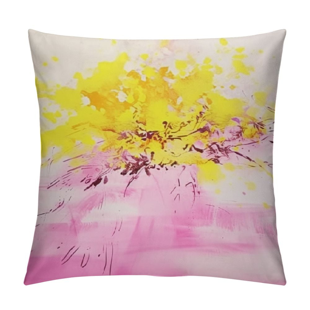 GOSMITH Decorative Throw Lumbar Pillow Cover Mix Stroke Modern Colorful ...