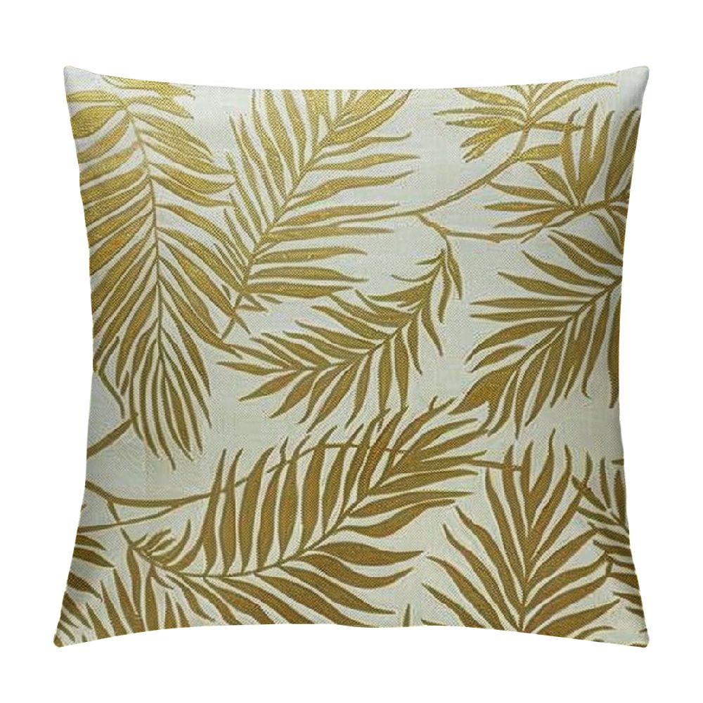 GOSMITH Decorative Throw Pillow Cover Farmhouse Modern Black Tropical ...