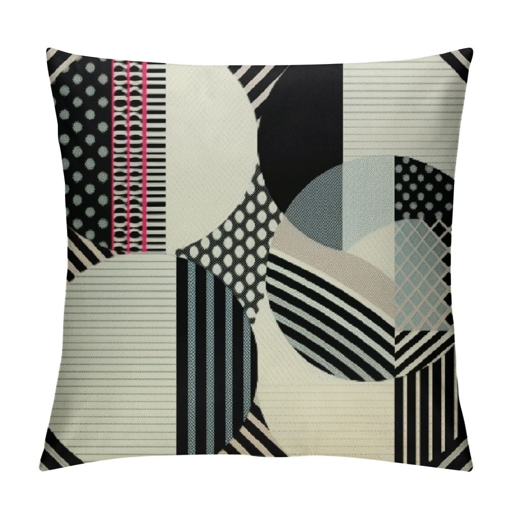 GOSMITH Decorative Throw Pillow Cover Trendy Seamless Nineties Fill ...