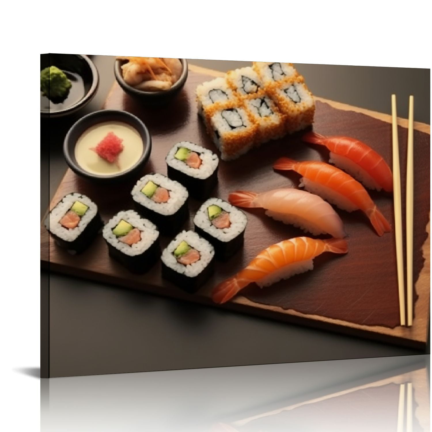 GOSMITH Dining Room Canvas Wall Art Sushi Food Art Kitchen Wall Decor ...