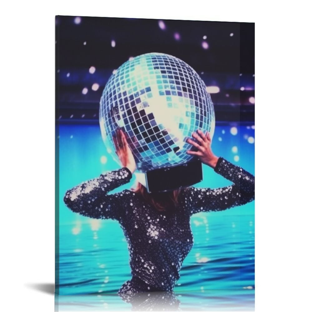 GOSMITH Disco Ball Poster Maximalist Art Trendy Wall Art Girly Funky ...