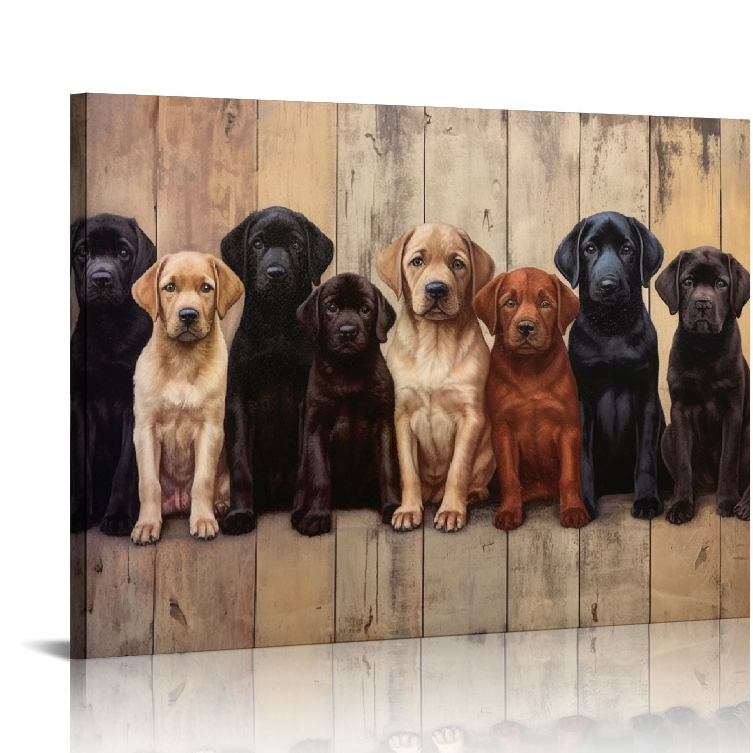 GOSMITH Dog Wall Art Animal Pictures Wall Decor God Says You Art Canvas ...