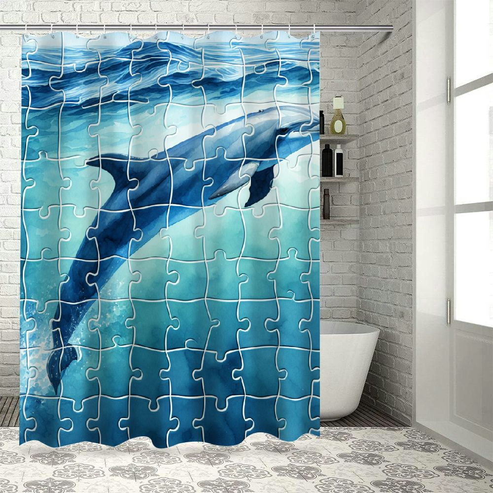 GOSMITH Dolphin Shower Curtain for Bathroom Decoration, Multiple Sizes ...