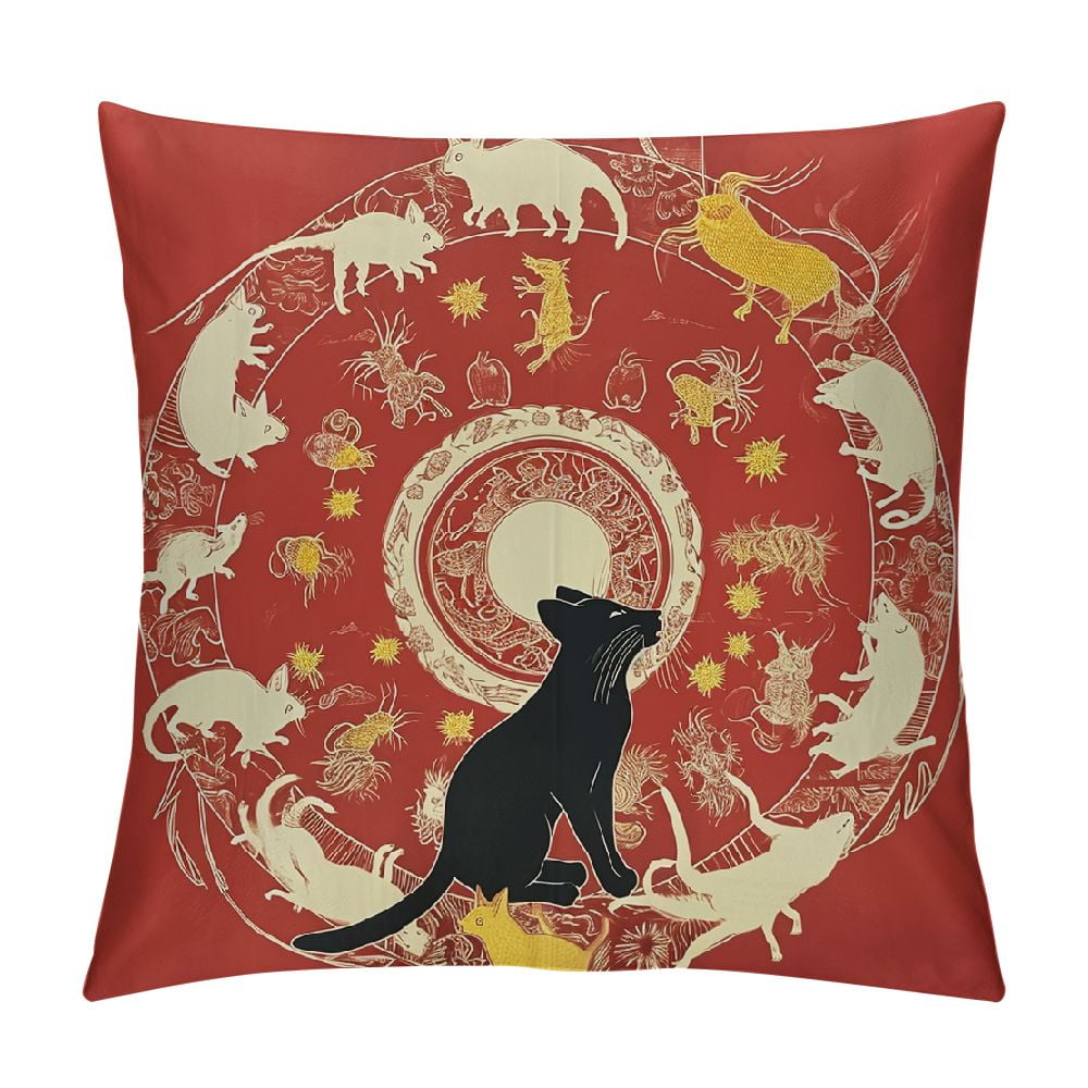 Gosmith Dragon Chinese Zodiac New Year 2024 Throw Pillow Multicolor
