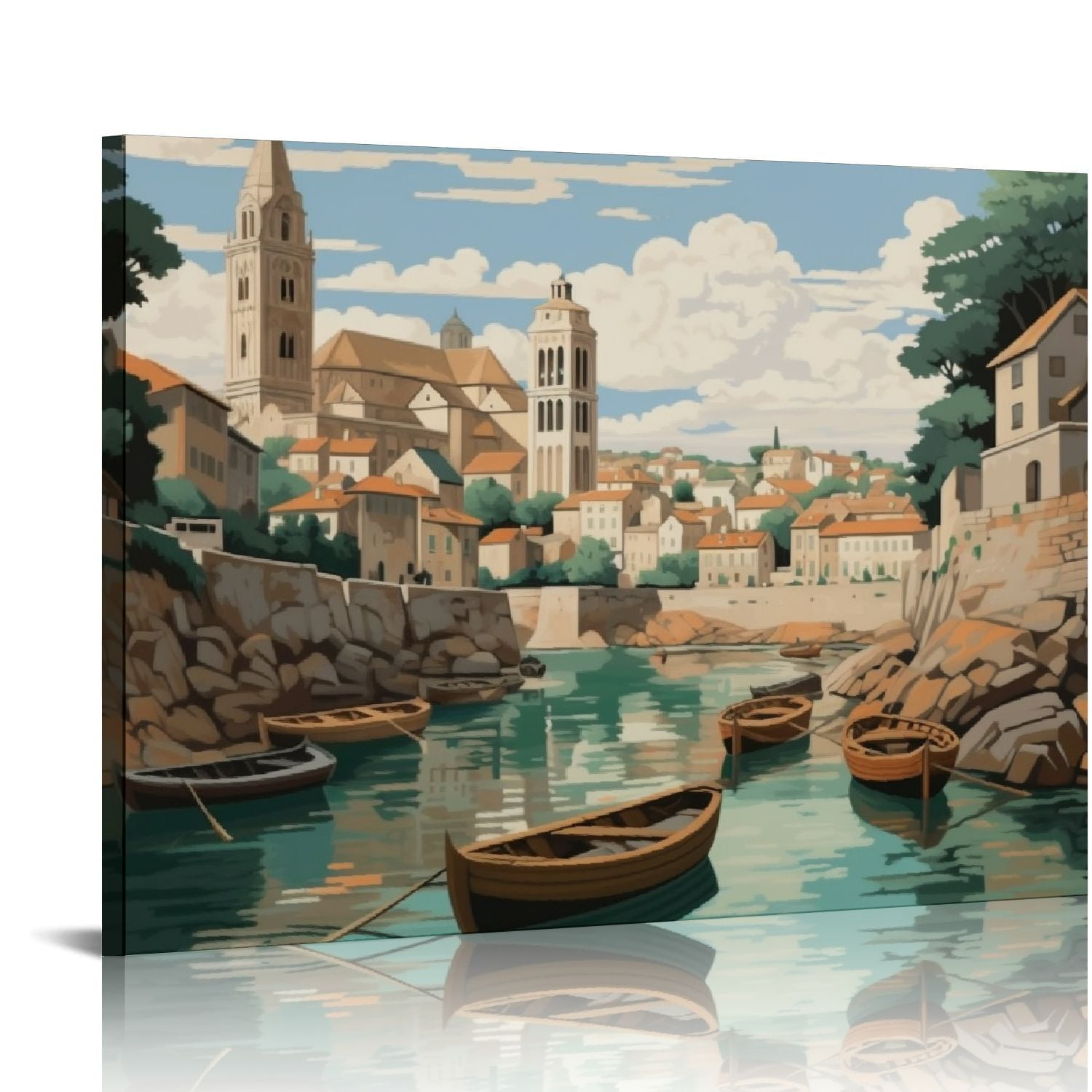 GOSMITH Dubrovnik Neretva Travel Wall Art Neretva Wall Hanging Home ...