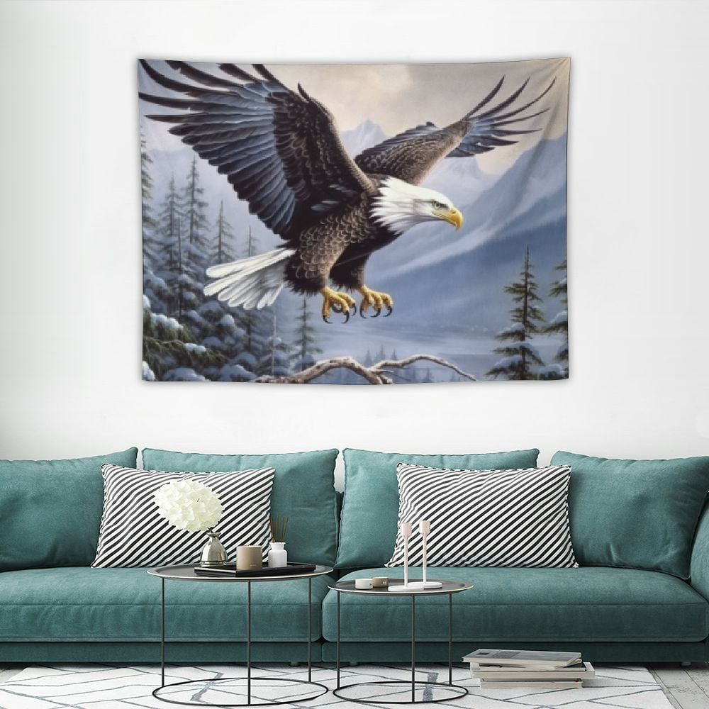 GOSMITH Eagle Tapestry Wall Hanging,American Bald Eagle Flying Over ...
