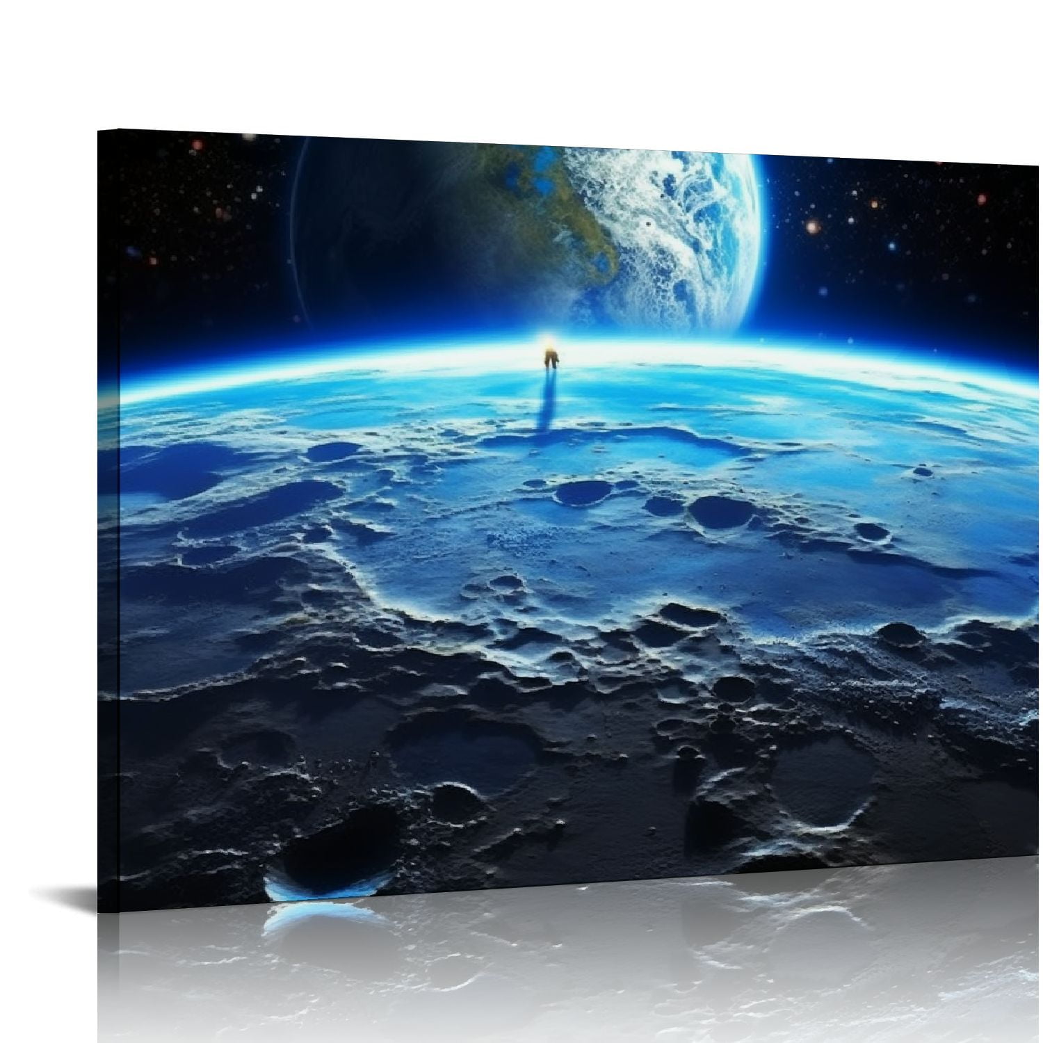 GOSMITH Earth Poster Canvas Wall Art - Earthrise from the Moon Outer ...