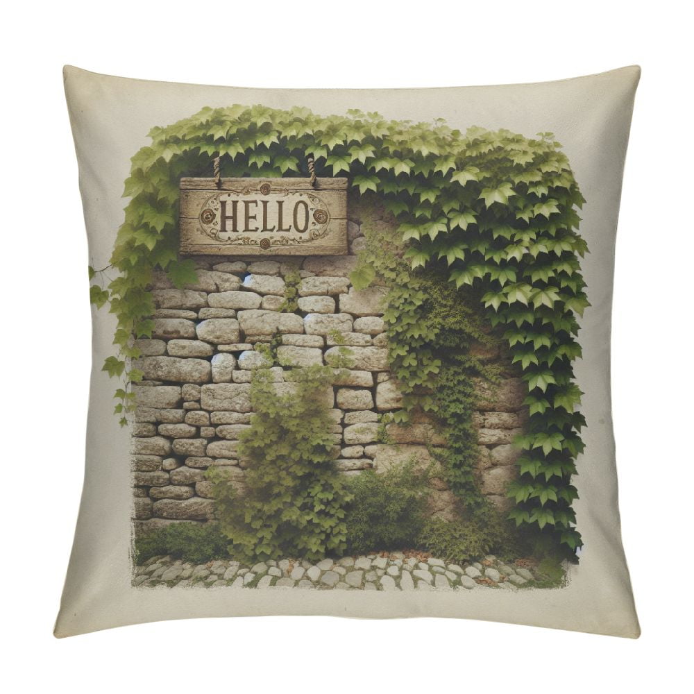 GOSMITH Eucalyptus Leaves Hello Spring Throw Pillow Covers Greenery ...