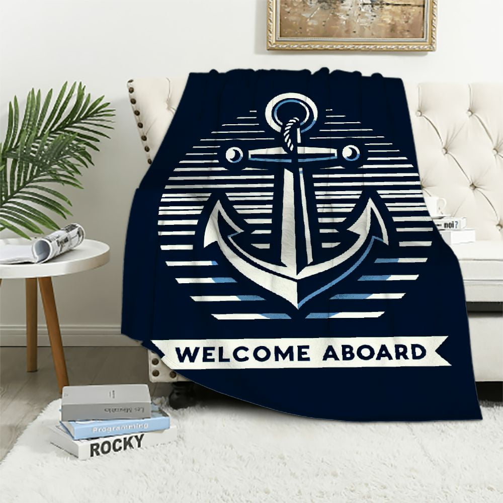 Leisuo Excellent Hand Feel , Navy Anchor Decorative, Nautical Sailing ...