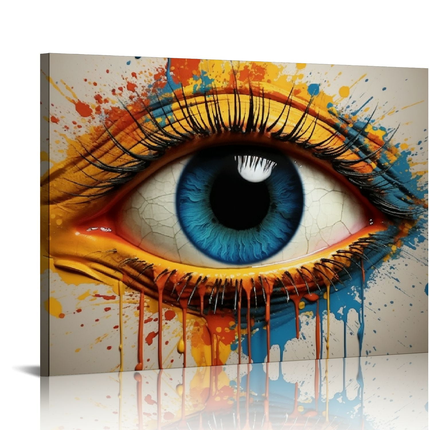 GOSMITH Eye Bold Abstract Prints, Modern Wall Decor Fabric Prints, Wall ...
