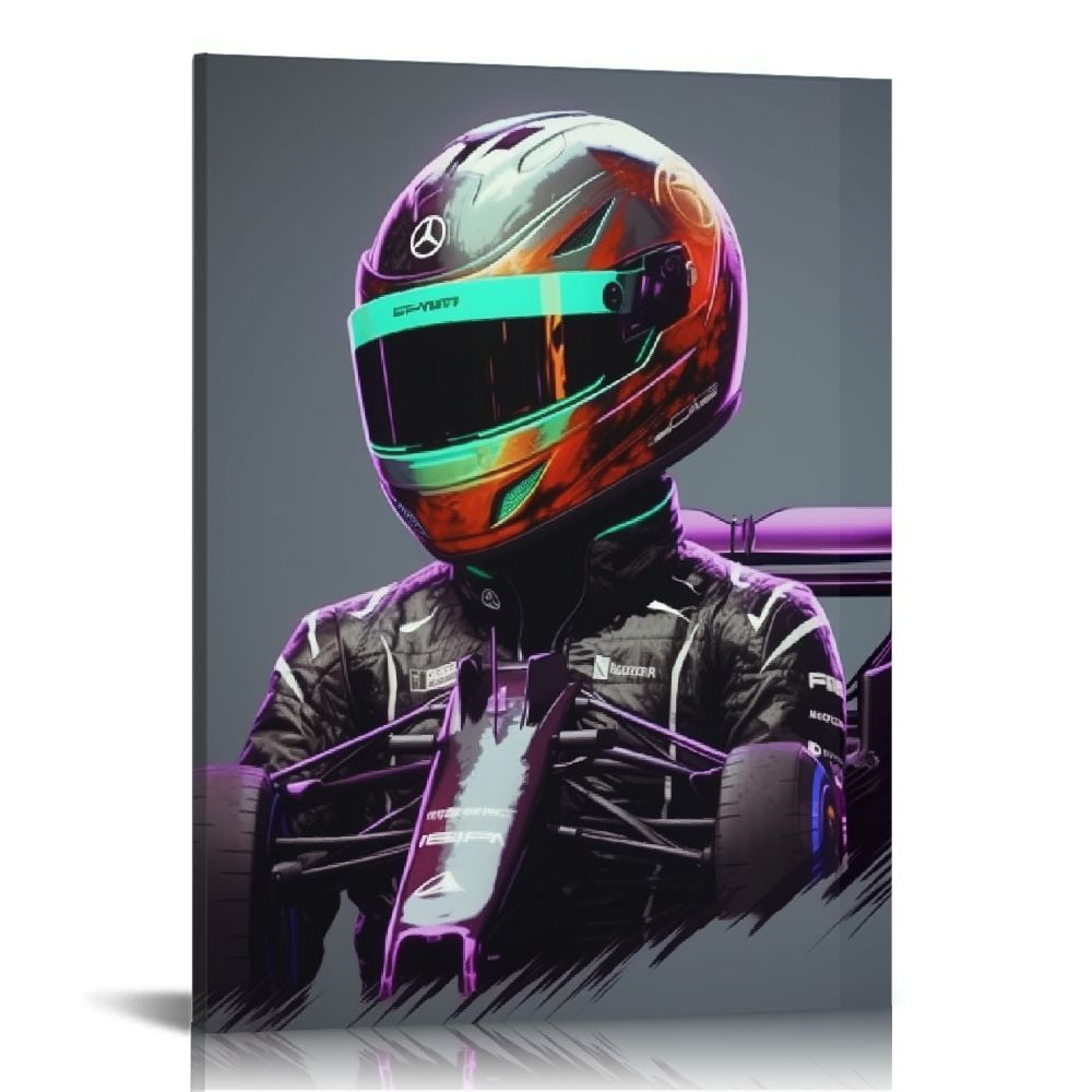 GOSMITH F1 Car Poster Art Wall Decor Canvas Painting Wall Art Poster ...