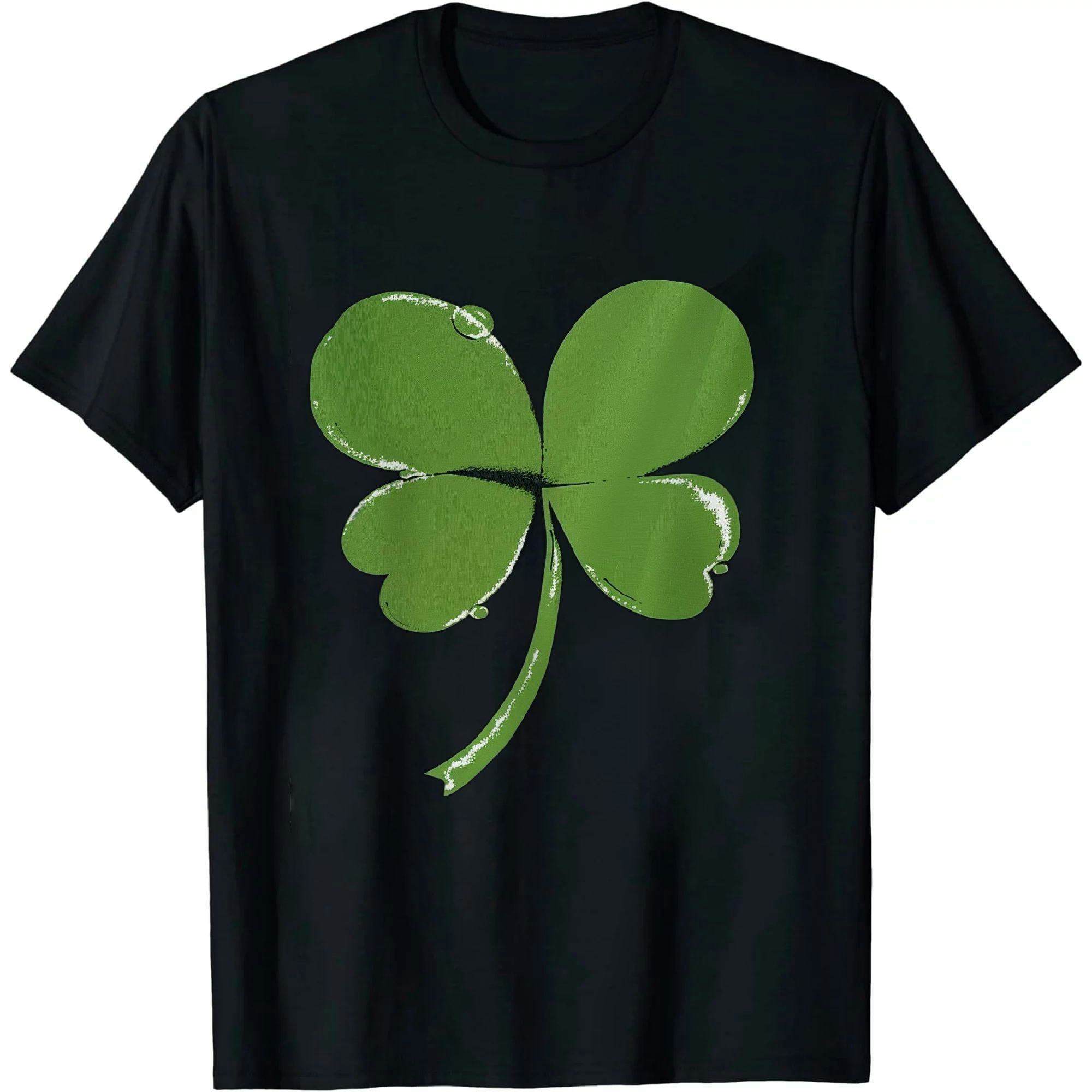 Leisuo FOUR LEAF CLOVER HEART TEE SHIRT SHIRT - Walmart.com