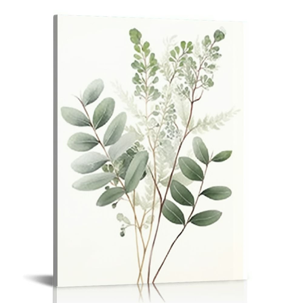 GOSMITH FRAMED Botanical Plant Canvas Wall Art, Boho Plant Wall Decor ...