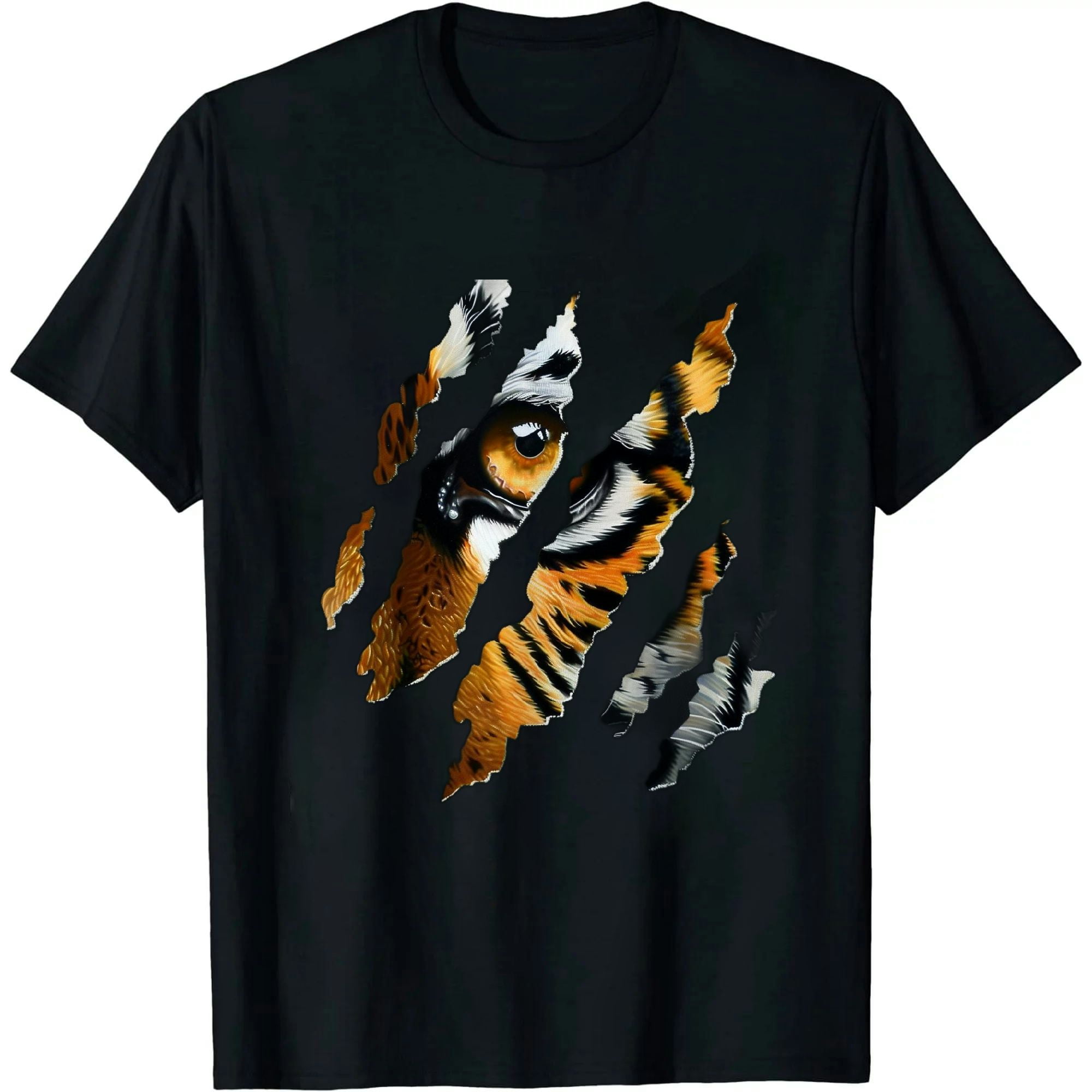 GOSMITH Fearless Tiger Cat Eye Claw Silhouette T-Shirt - Walmart.com