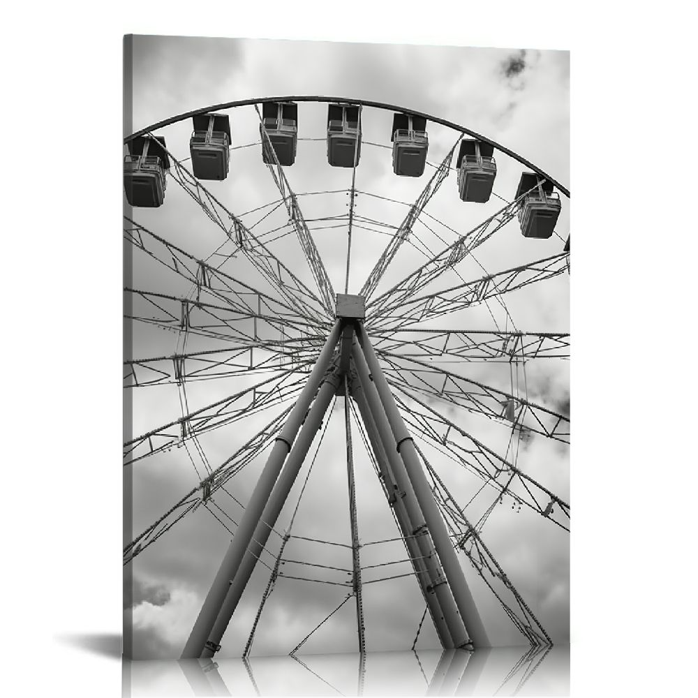 GOSMITH Ferris Wheel Canvas Wall Art for Home Living Room Bedroom Decor ...