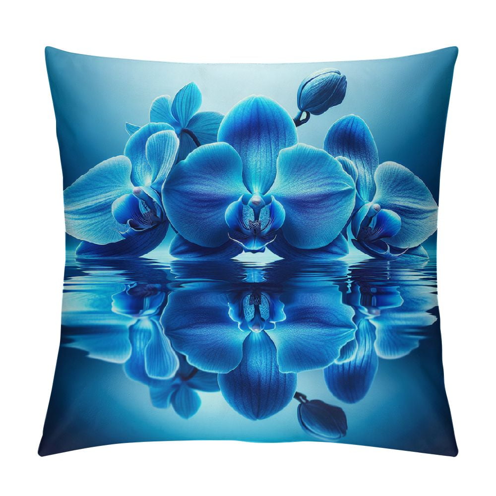 Leisuo Flower Throw Pillow Cushion Cover, Orchid Floral Design with ...